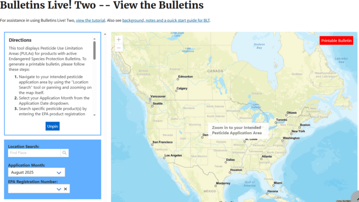 Bulletins Live! Two Website – Pesticide Environmental Stewardship
